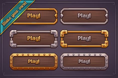 Fantasy Game Button Maker Set 120 Unique Button Bases
