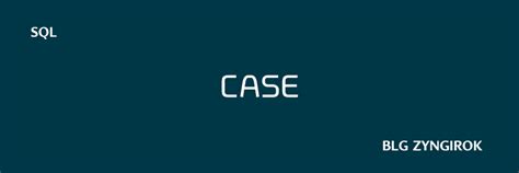 Sql 문법 데이터 조회 및 처리 Case When Then Else End