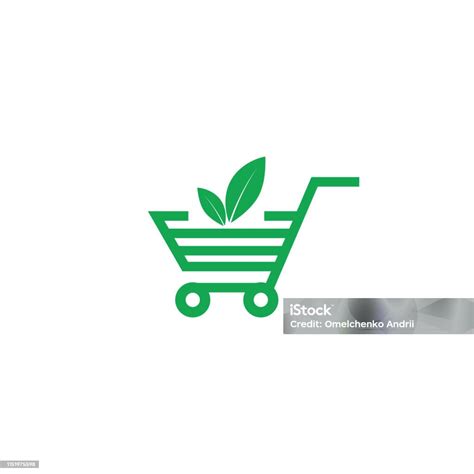 에코 쇼핑 아이콘 기호입니다 벡터 Eps10 로고에 대한 스톡 벡터 아트 및 기타 이미지 로고 전자 상거래 개념 Istock