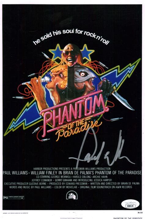Paul Williams Phantom Of The Paradise 8x12 Signed Photo Jsa Certified