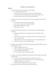 Sex Difference Final Exam M1 Docx Sex Difference Final Exam Prep Module 1 1 2 According To