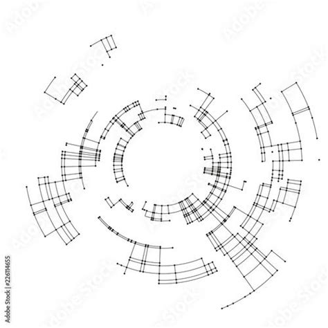 Connecting Lines And Dots On White Background Abstract Network