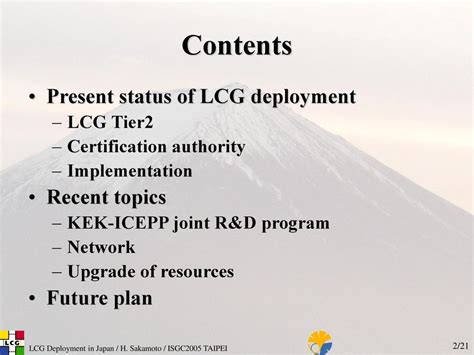 Lcg Deployment In Japan Ppt Download
