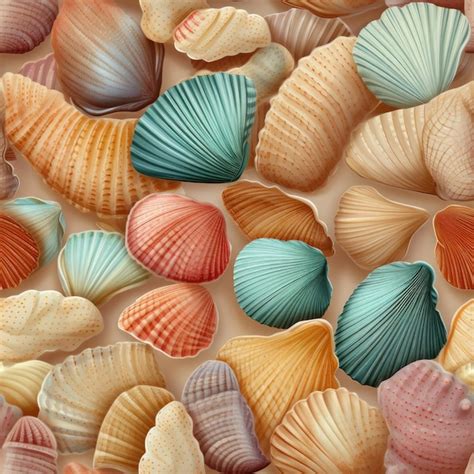 Premium Photo Seamless Pattern Of Shells