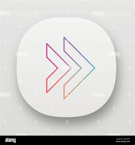 Double Arrow App Icon Rewinding Button Navigation Pointer Next Forward Arrow Pointing