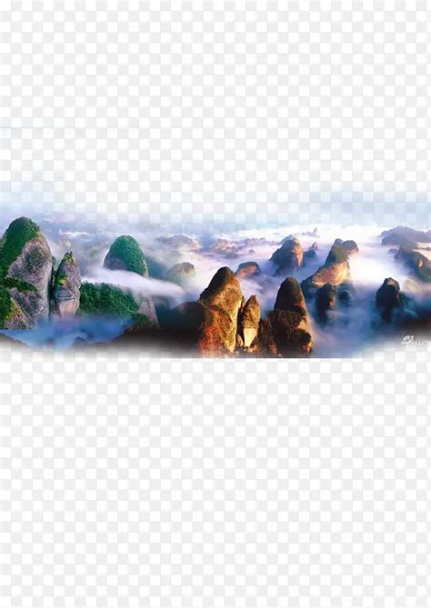 云雾缭绕的山峰PNG图片素材下载 图片编号yrlgzawy 免抠素材网