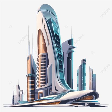 미래 지향적인 타워와 현대적인 스타일의 건물 건물 미래의 사업 Png 일러스트 및 이미지 에 대한 무료 다운로드 Pngtree
