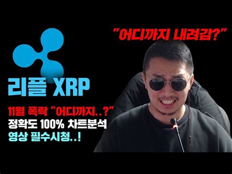 리플 XRP 긴급 스텔라루멘도 같이 설명해드림 월 폭락 어디까지 나올까 정확도 차트분석 영상 필수시청 코인시황