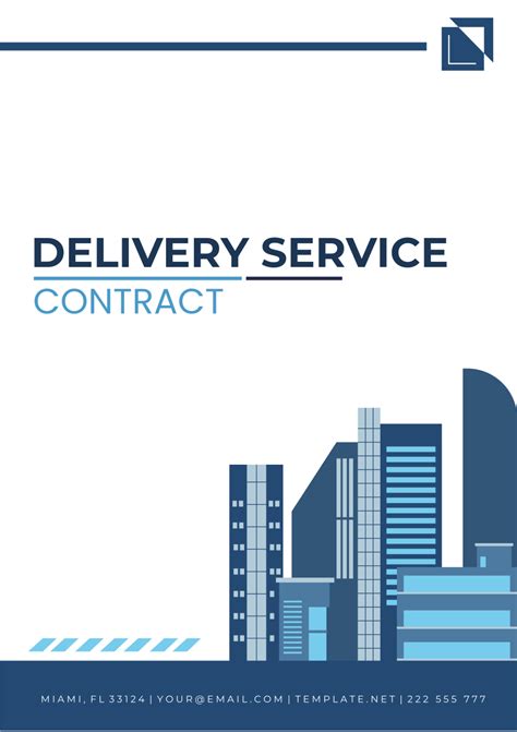 Free Delivery Service Contract Template To Edit Online