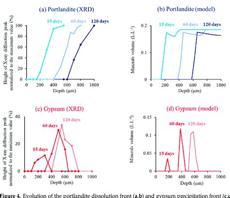 Evolution Of The Portlandite Dissolution Front Ab And Gypsum