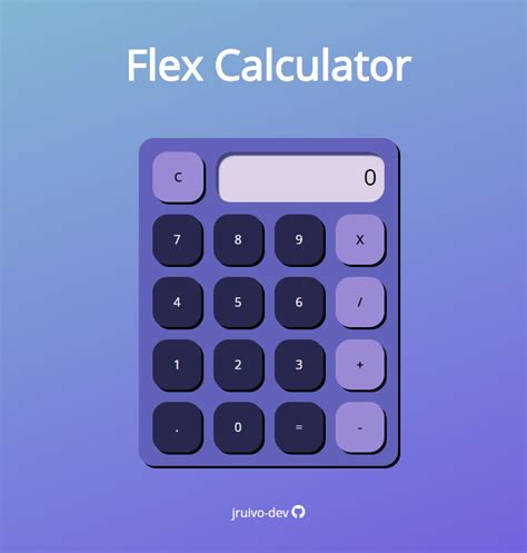 GitHub Jruivo Dev Flex Calculator Calculator Created Using Flexbox JS