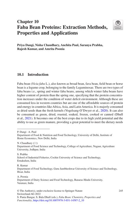 Pdf Faba Bean Proteins Extraction Methods Properties And Applications