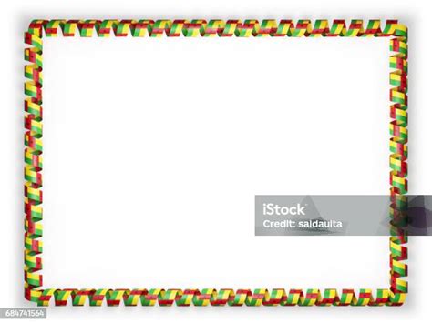 프레임과 기니 비사우 플래그로 리본 테두리 3 차원 일러스트 레이 션 공란에 대한 스톡 사진 및 기타 이미지 공란 교육 기니비사우 Istock