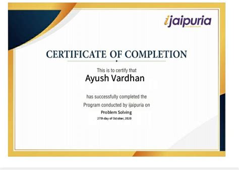 Ayush Srivastava On Linkedin Completed Program Solving Course By Ijaipuria