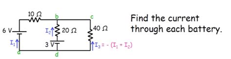 Solved Find The Current Through Each Battery 2 Chegg Com