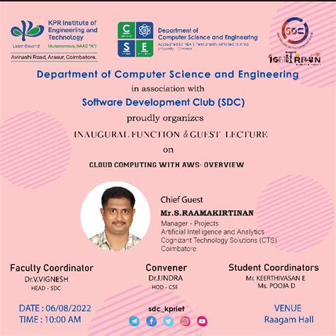 Inauguration Of Cse Association And Software Development Club Guest