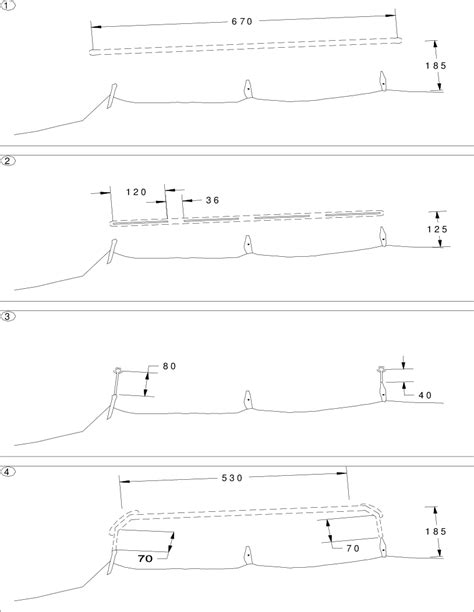 Plan View Of The Four Selected Design Alternatives Dashed Line Download Scientific Diagram