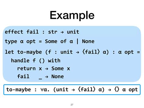 Row Based Effect Systems For Algebraic Effect Handlers Ppt
