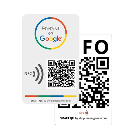 Buy MESSAGENES PVC Card Review Us On Google QR Code And NFC Reusable Smart QR Code And NFC