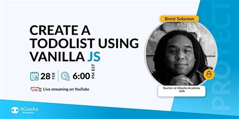 brent solomon on linkedin create a todolist using vanilla js