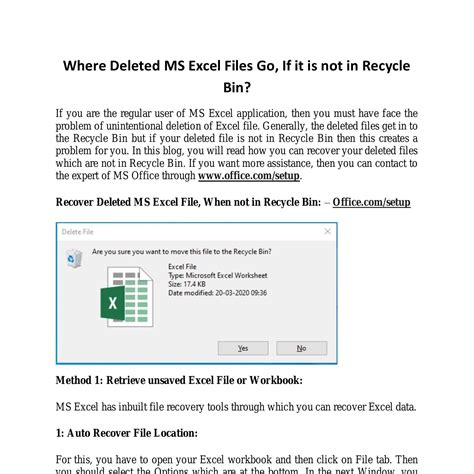 Where Deleted Ms Excel Files Go If Not In Recycle Bin Pdf Docdroid