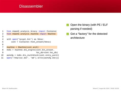 Miasm Reverse Engineering Framework Ppt