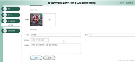 计算机毕业设计springbootvueelementui疫情防控期间某村外出务工人员信息管理系统编写 View层的实现提供一个表单用于收集疫情打卡信息再编写另一个视图层用于显 Csdn博客