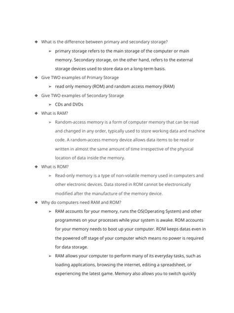 Research Primary And Secondary Storage Pdf Computer Data Storage Random Access Memory