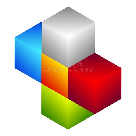 3d Isometric Cubes As Construction Construct Building Technology Architecture And