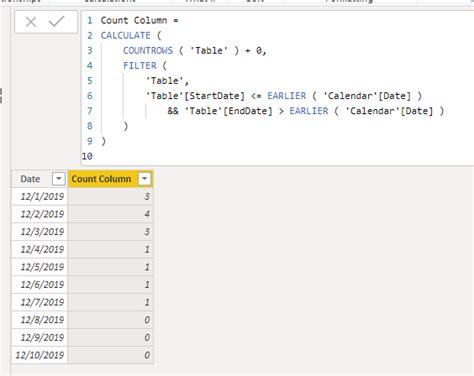 Solved Count Occurrences Between 2 Dates On A Calendar Ta Microsoft Fabric Community