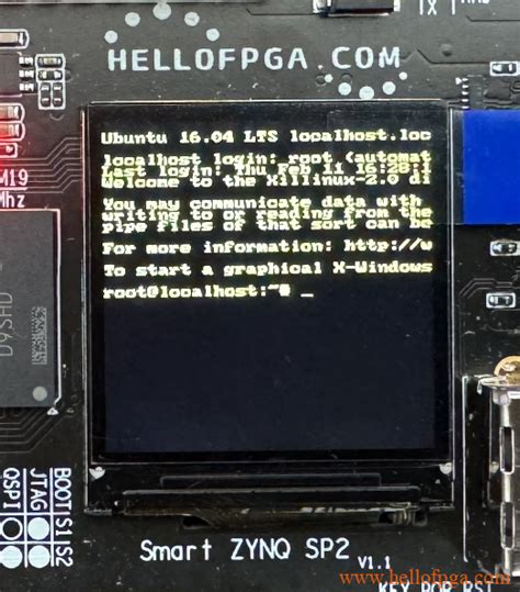Xillinux 章节六 使用smartzynq Sp（sp2）上的板载spi Lcd屏幕 Hello Fpga