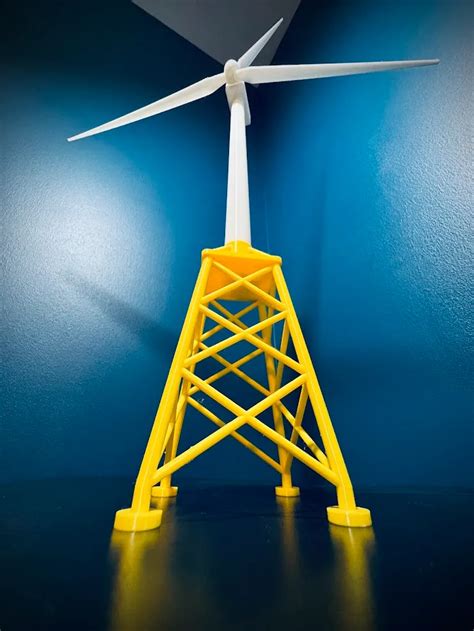 Offshore Wind Turbine Jacket Foundation Model By Norcot Makerworld Download Free 3d Models