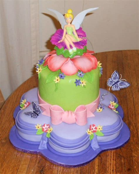 Image Result For Disney Fairy Fondant Cake Tinkerbell Birthday Cakes