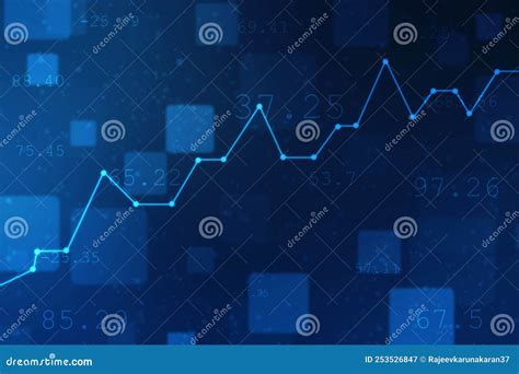 Futuristic Raise Arrow Chart Digital Transformation Abstract Technology Background Business