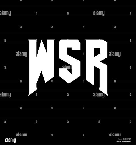 Wsr Letter Logo Design For Technology Company Wsr Logo Design Black And White Color Combination