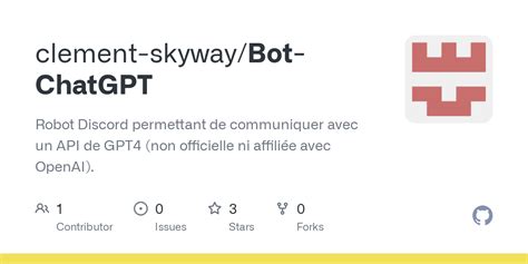 github clement skyway bot chatgpt robot discord permettant de