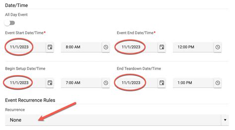 adding recurrence rules making an event recurring espace support center
