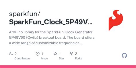 Github Sparkfunsparkfunclock5p49v60arduinolibrary Arduino