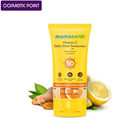 Mamaearth Vitamin C Daily Glow Sunscreen Spf50 50g Cosmetic Point Bd