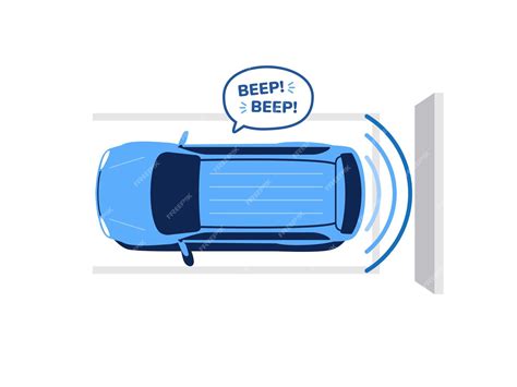 Premium Vector Car Reverse Parking Sensors Rear Assistant Detection
