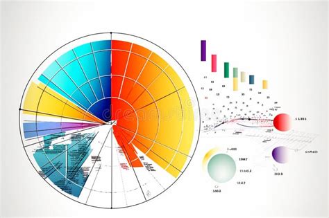 Data Visualization Charts Diagrams Vibrantly Illustration With White