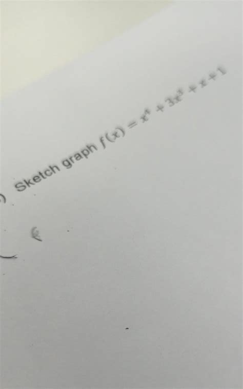 solved sketch graph f x x² 3x³ 1