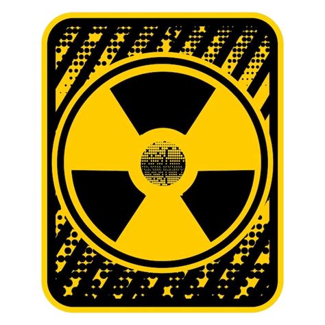 Premium Vector Radioactive Hazard Sign And Sticker Vector