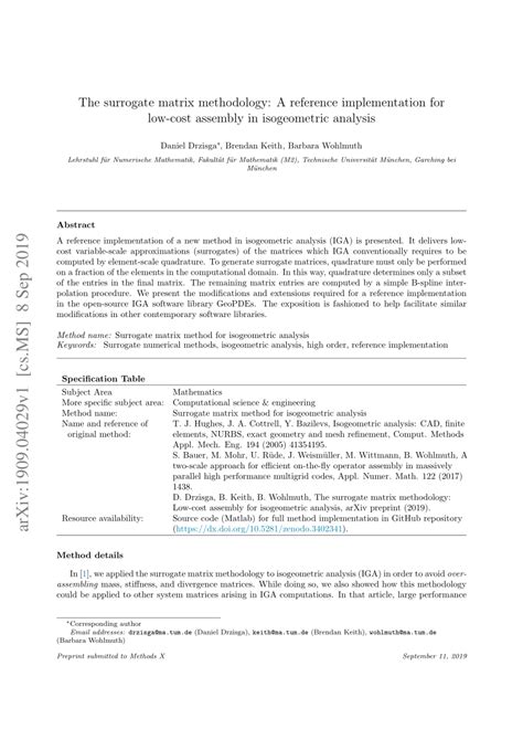 Pdf The Surrogate Matrix Methodology A Reference Implementation For