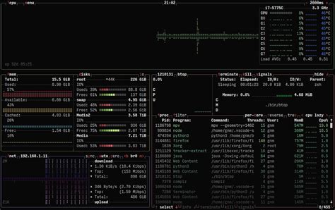 btop — одна из самых функциональных утилит для мониторинга системы в