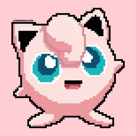 Jigglypuff Pixel Art By Caparazonilustra On Deviantart