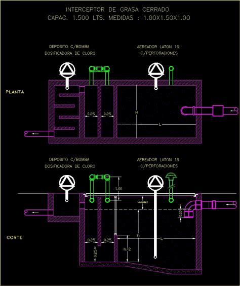 Fat Interceptor Dwg Block For Autocad • Designs Cad