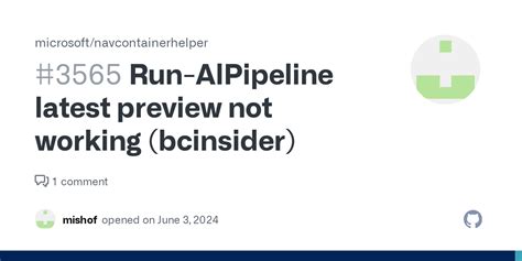 Run AlPipeline Latest Preview Not Working Bcinsider Issue 3565
