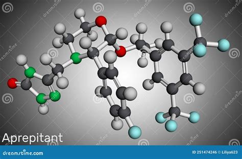 Aprepitant Drug Molecule It Is Used To Treat Nausea And Vomiting Caused By Chemotherapy And
