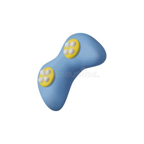 D Gamepad With Buttons Vector Illustration Isolated On White Background Stock Vector
